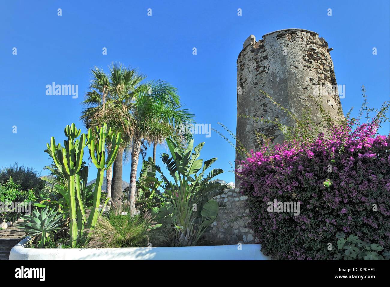 watchtower on the costa del sol Stock Photo - Alamy