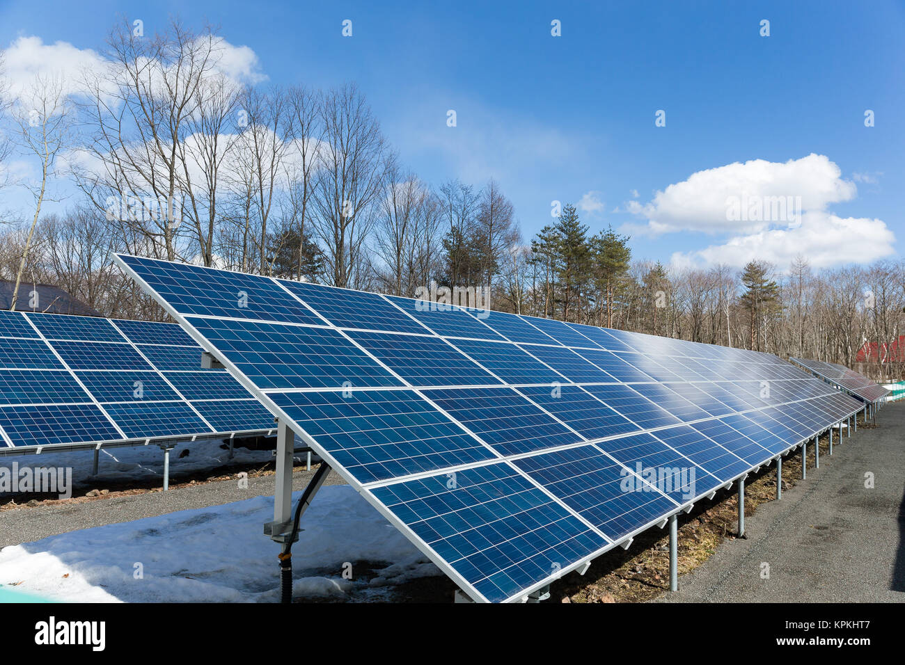 Solar panel station Stock Photo - Alamy