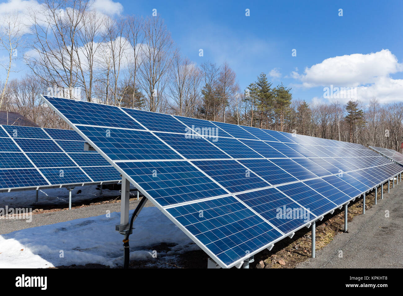 Solar panel station Stock Photo - Alamy