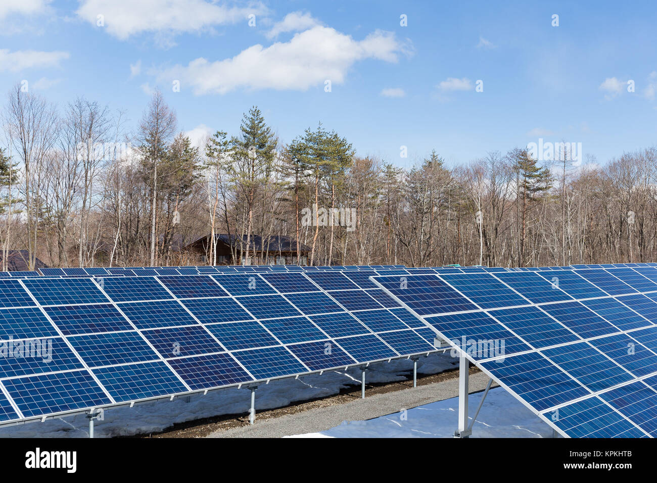 Solar energy panel station Stock Photo - Alamy