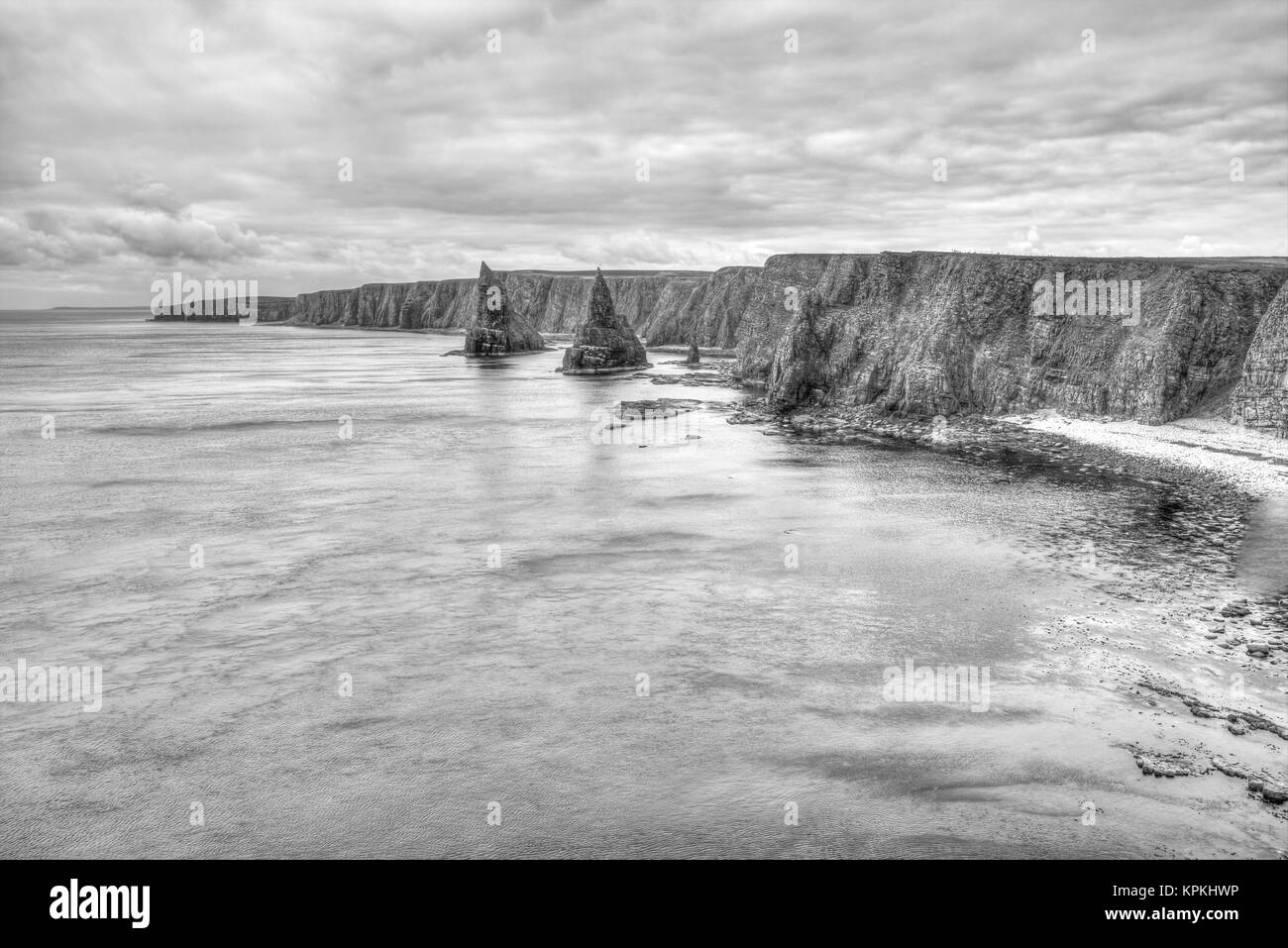 Scenic landmark in the north of Scottish highlands. Duncansby Head, is ...