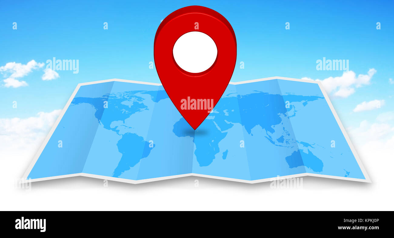 Blue map pin monument icon hi-res stock photography and images - Alamy