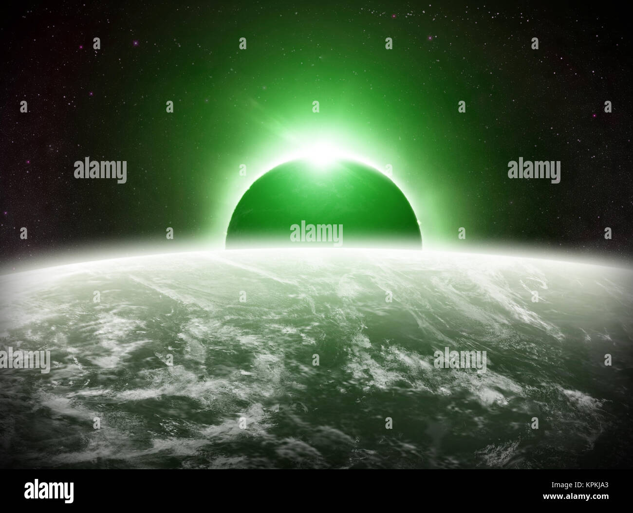 Eclipse on the planet Earth Stock Photo - Alamy