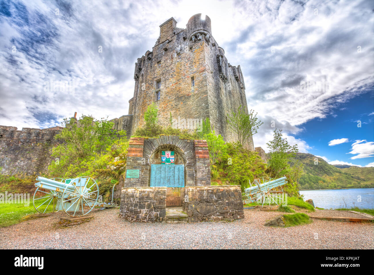 Dornie, Scotland, United Kingdom - May 28, 2015: bottom view of the ...