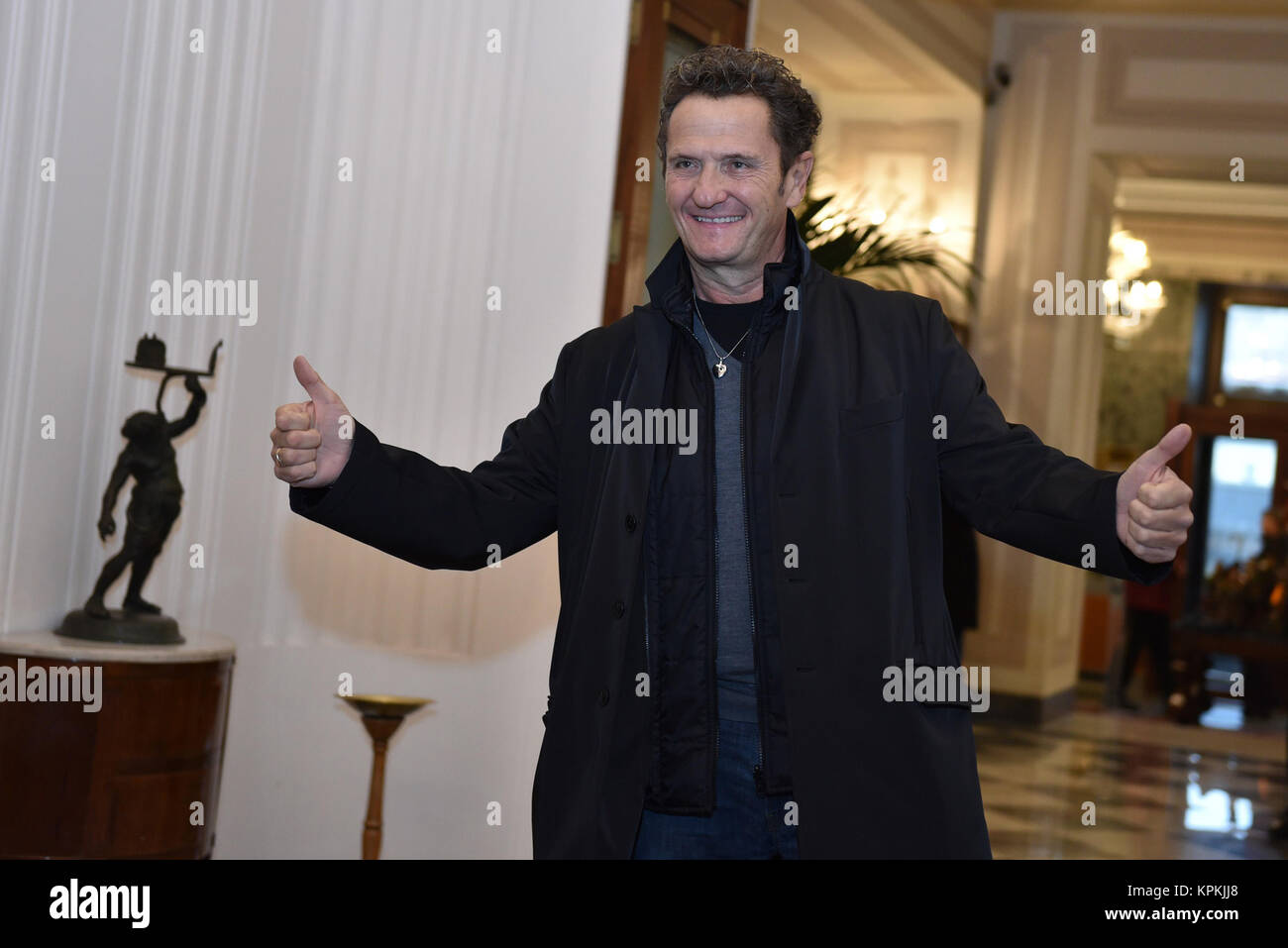 Naples, Italy. 15th Dec, 2017. Enzo Salvi during the photocall of the ...
