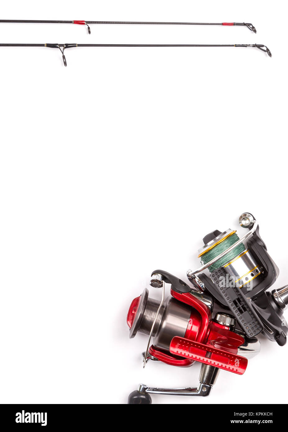 frame from fishing rods and reels Stock Photo - Alamy