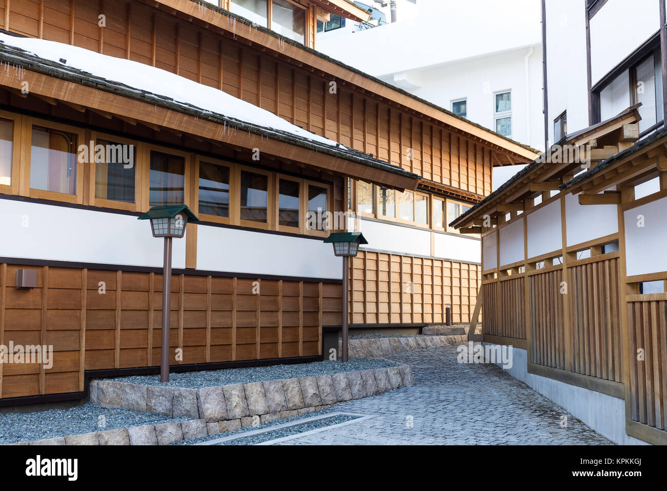 Traditional wooden building in Japan Stock Photo - Alamy