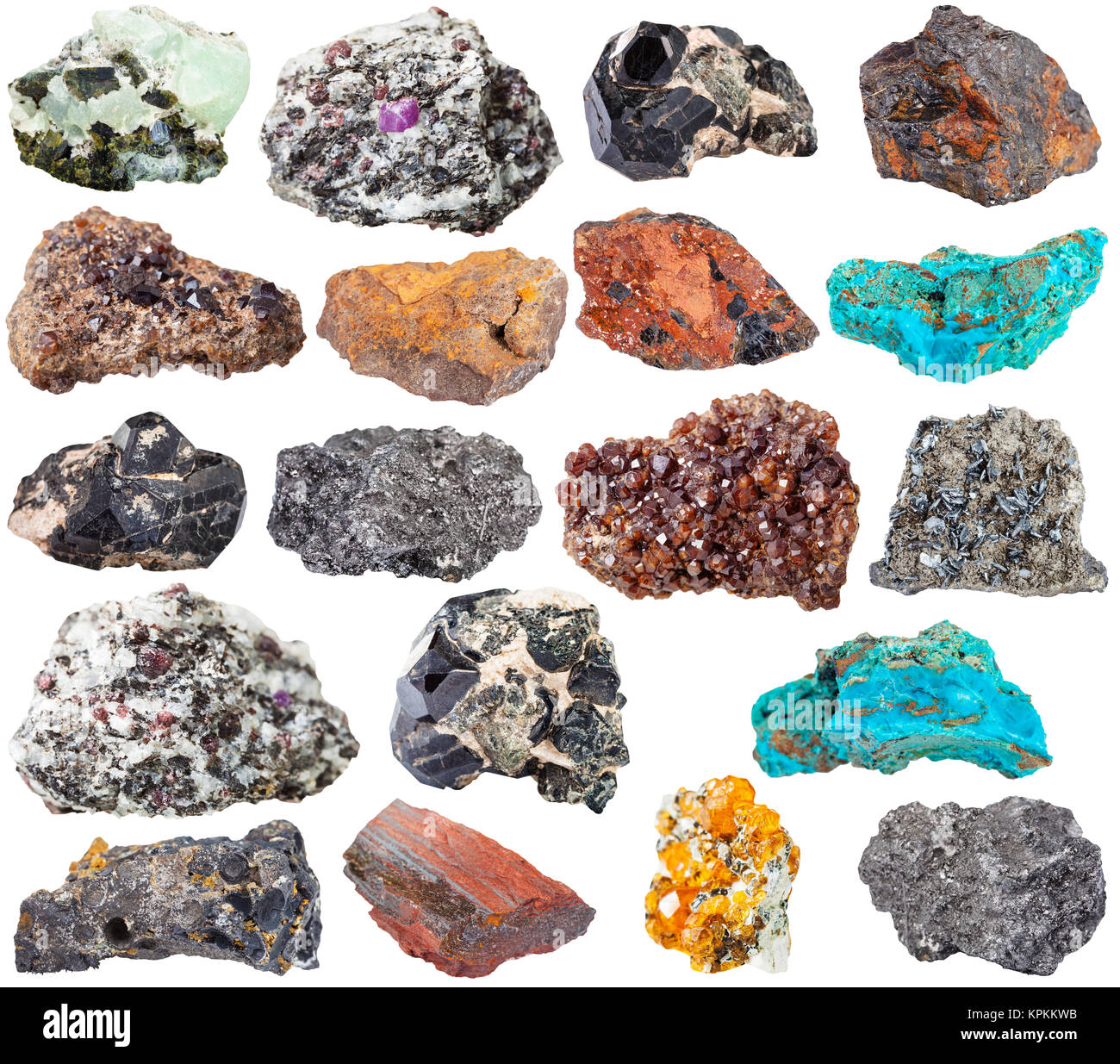 set on mineral stone wolframite, chrysocolla, etc Stock Photo - Alamy