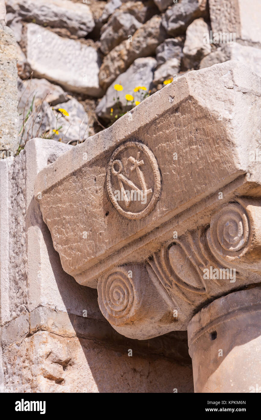 Christian Symbol at Selcuk in Turkey Stock Photo - Alamy