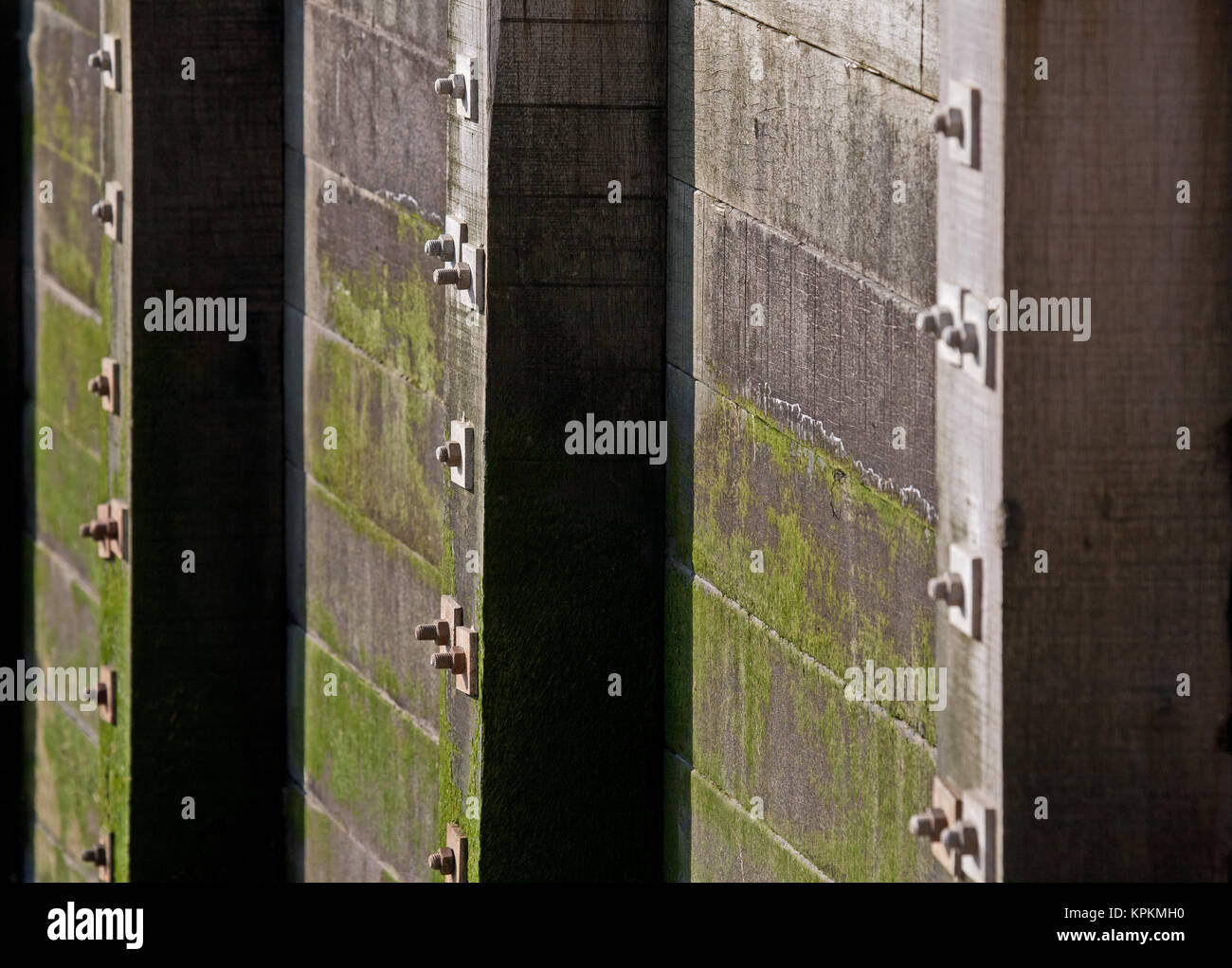 Coastal defence groynes on the beach at Whitstable, Kent, England Stock ...
