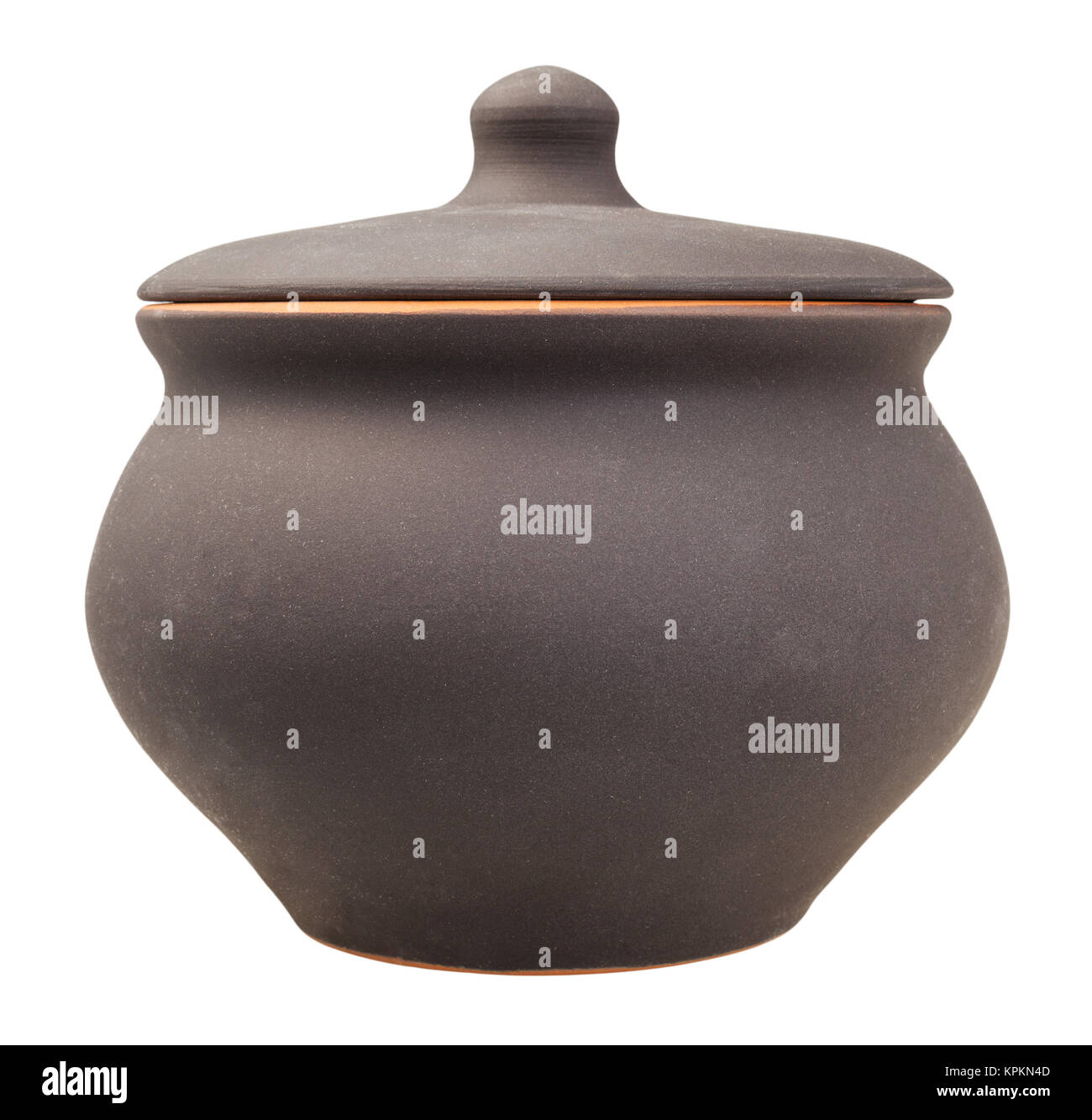 profile view of closed ceramic pot isolated Stock Photo - Alamy