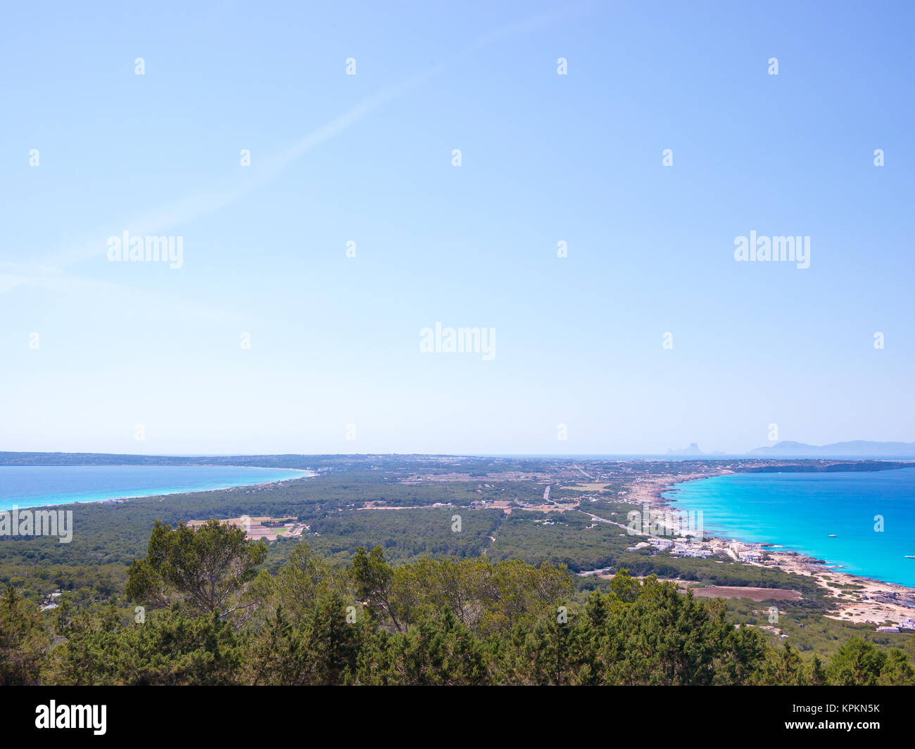View of the Formentera island shape Stock Photo - Alamy