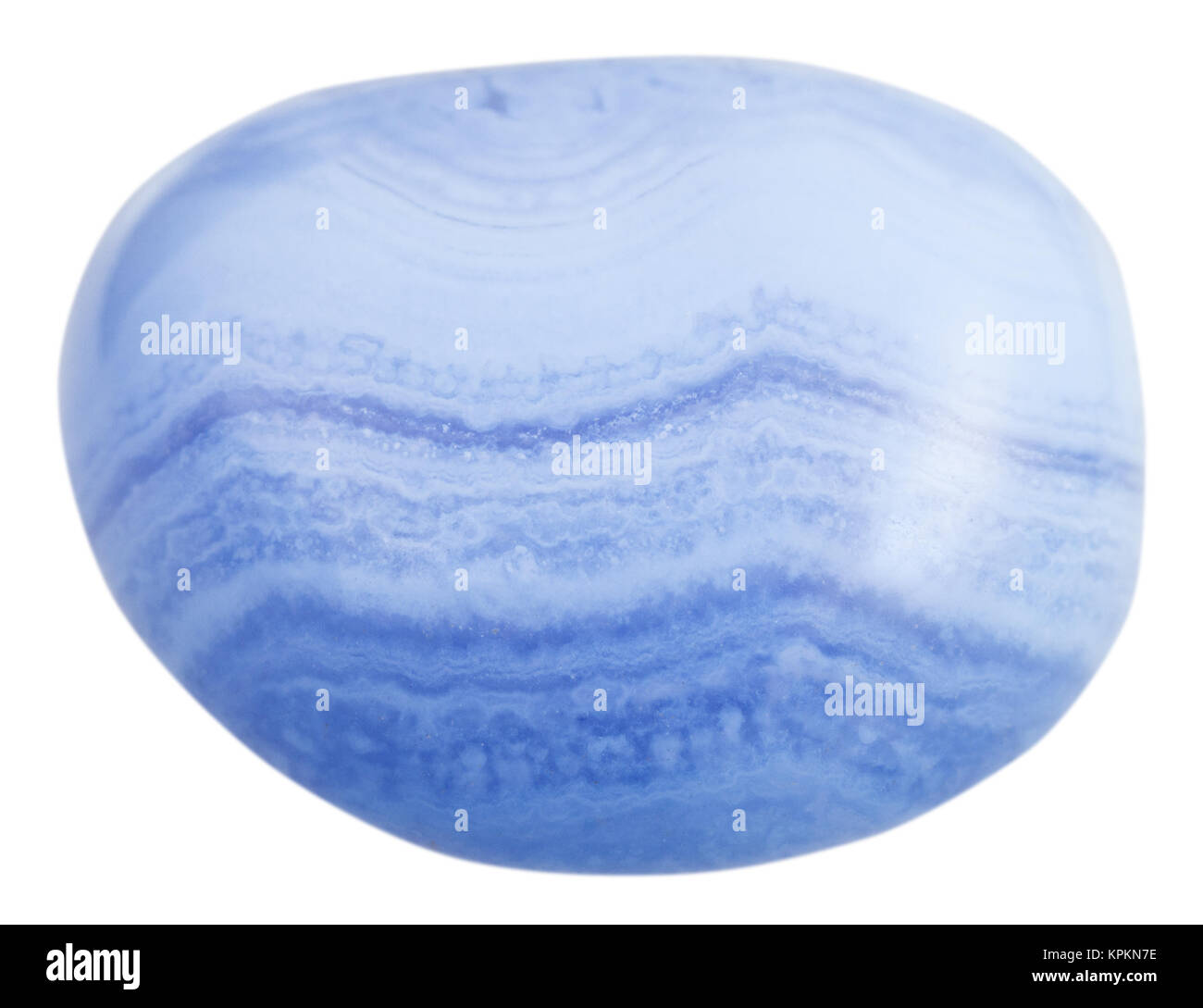 tumbled chalcedony (Blue Agate) mineral gemstone Stock Photo - Alamy