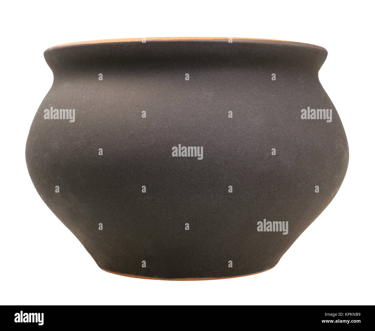 side view of open ceramic pot isolated on white Stock Photo - Alamy