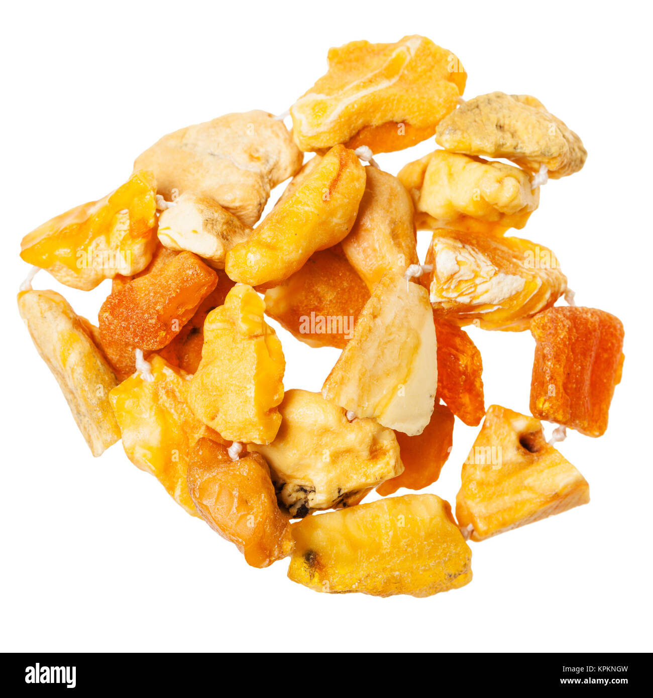 tangled necklace from rough amber gemstone beads Stock Photo - Alamy