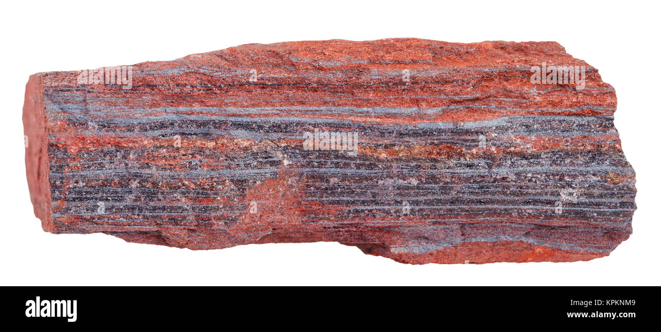 piece of jaspillite stone isolated Stock Photo - Alamy
