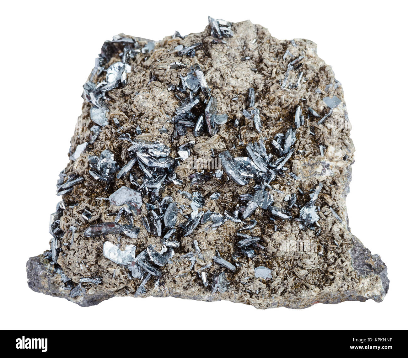 piece of mineral stone with magnetite crystals Stock Photo - Alamy