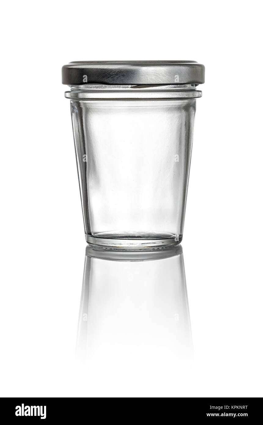 conical glass jar against a white background Stock Photo - Alamy