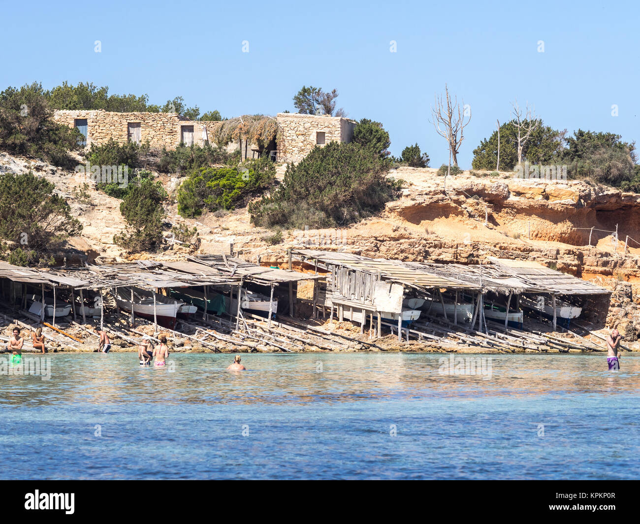 Formentera, Spain - May 28, 2015 - View of the typical Formentera boat ...