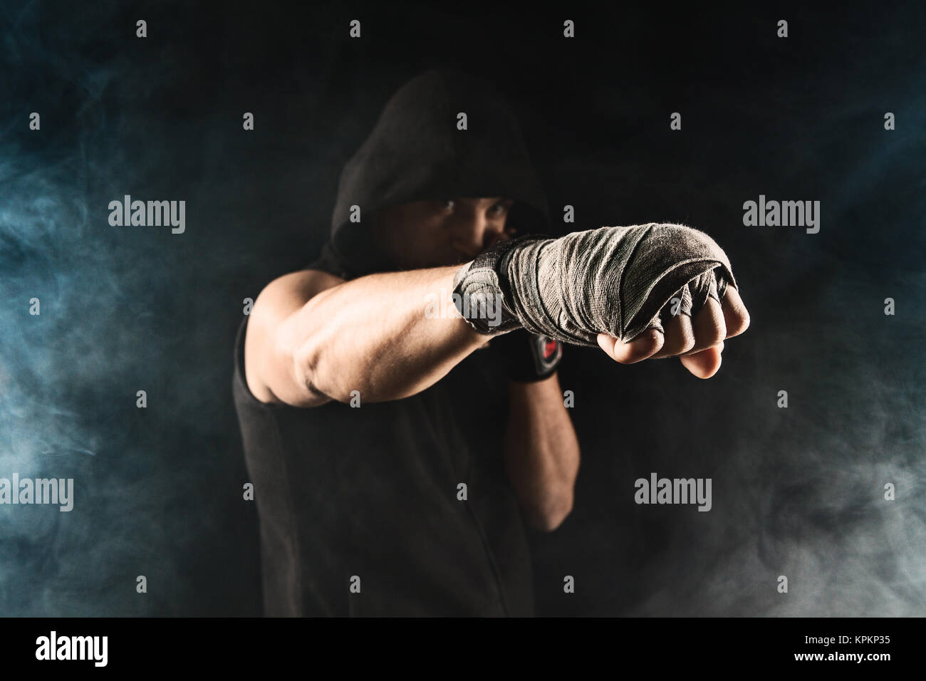 Close-up hand of muscular man with bandage Stock Photo - Alamy