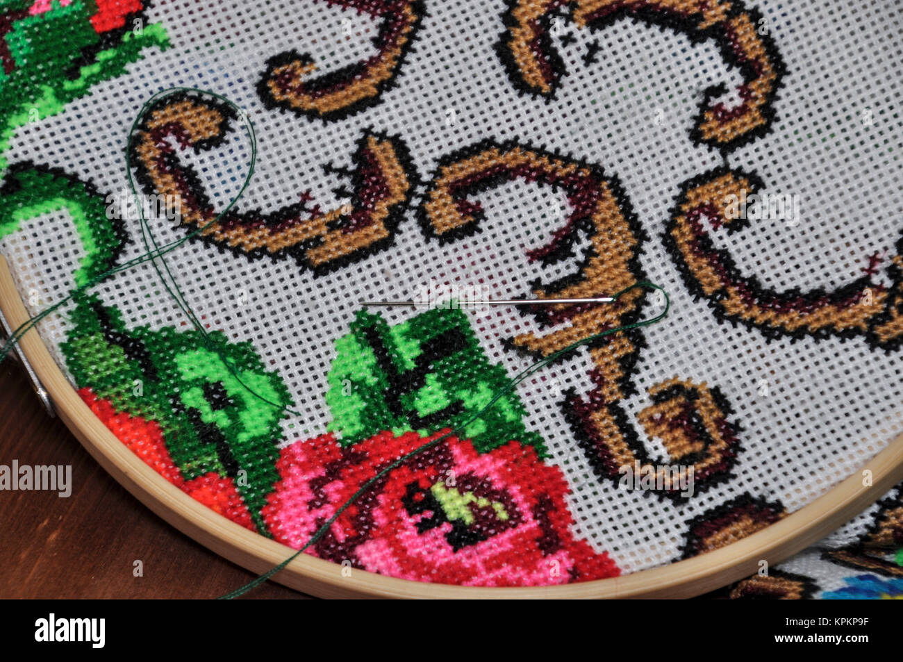 White embroidery pattern hi-res stock photography and images - Alamy