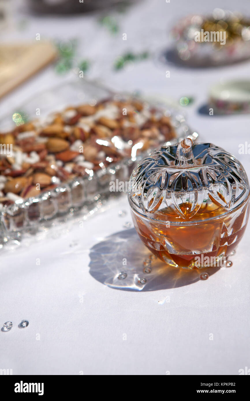 Decoration of a Persian wedding table Stock Photo - Alamy