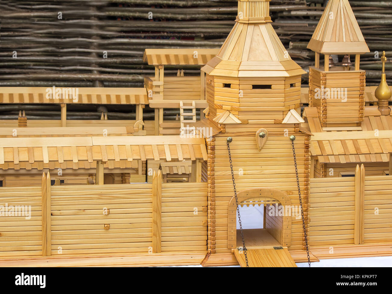 The layout of an ancient fortress, made of wood Stock Photo - Alamy