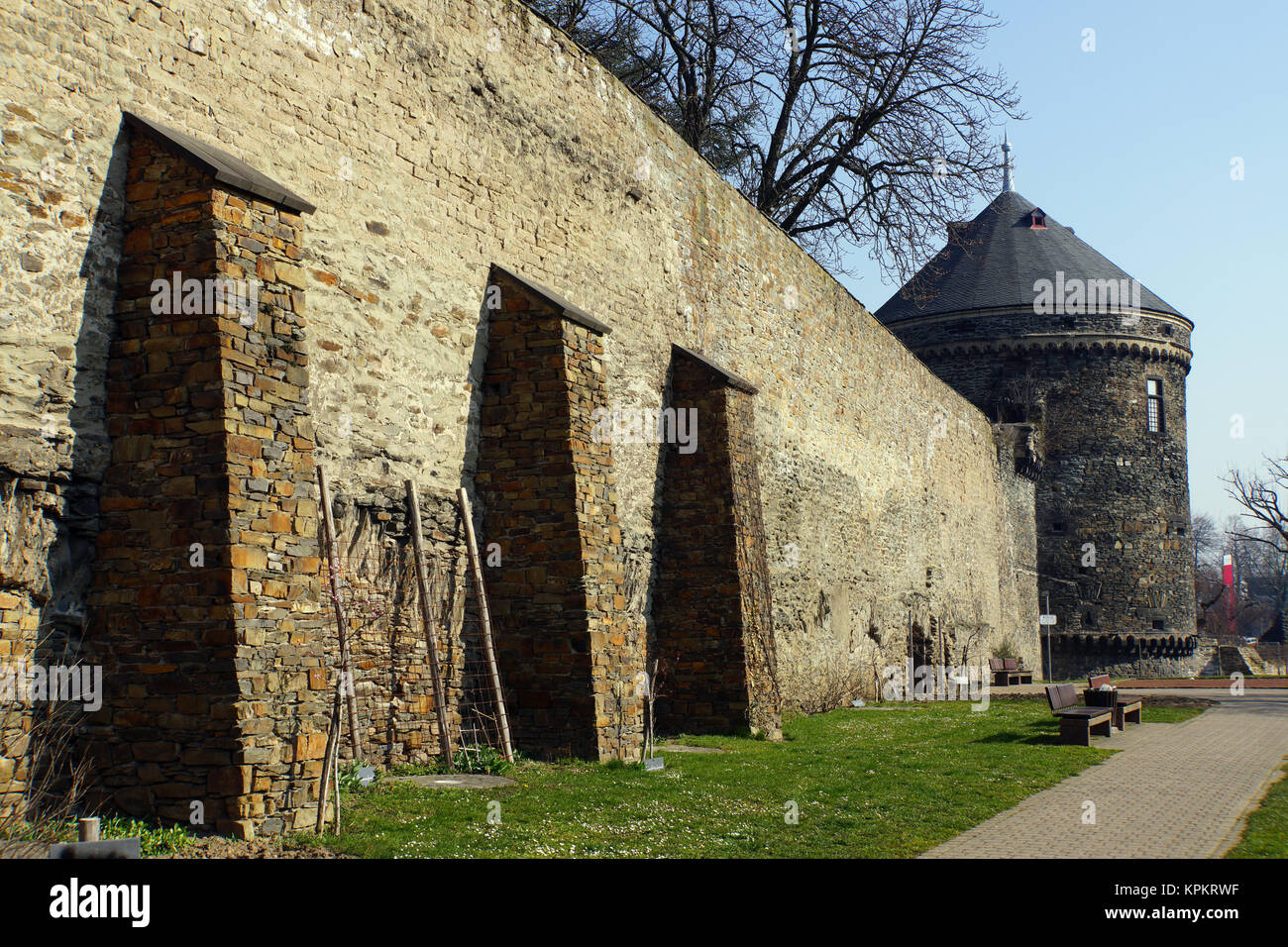 ramparts and fortified tower Stock Photo - Alamy