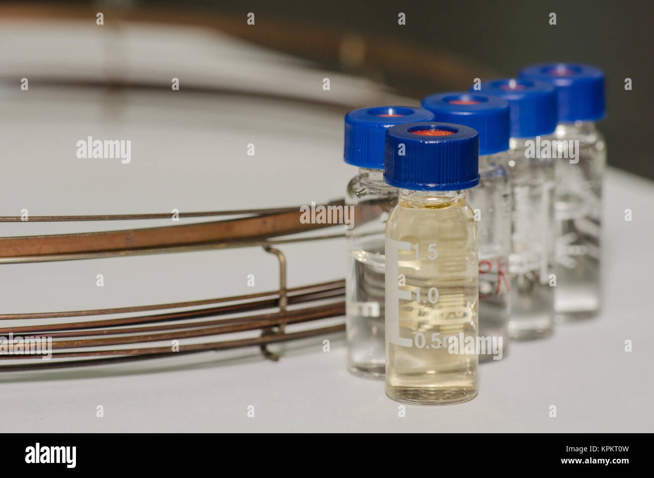Sample vials waiting for analysis Stock Photo - Alamy