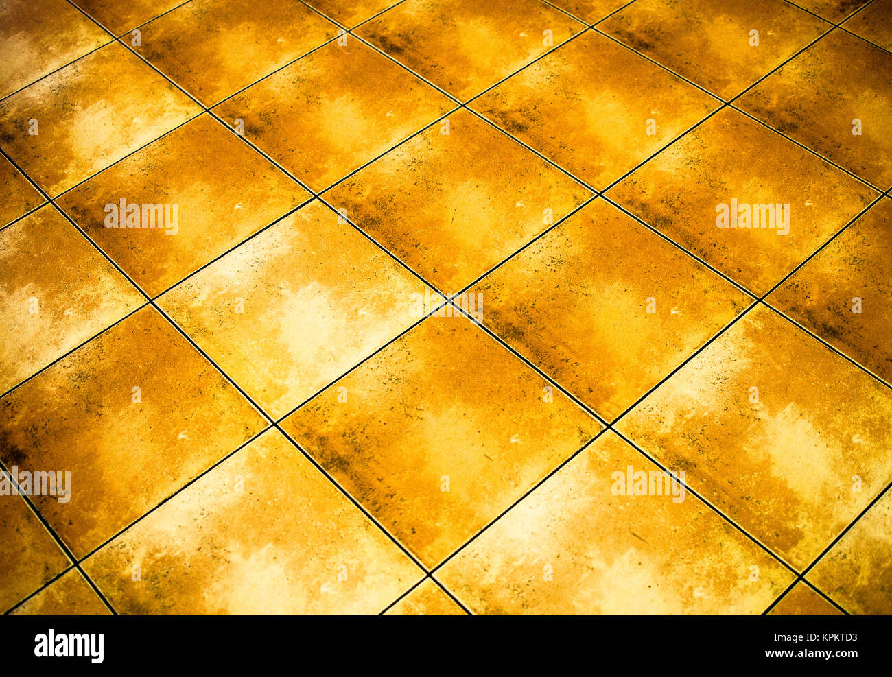 yellow grunge checkered marble floor pattern Stock Photo - Alamy
