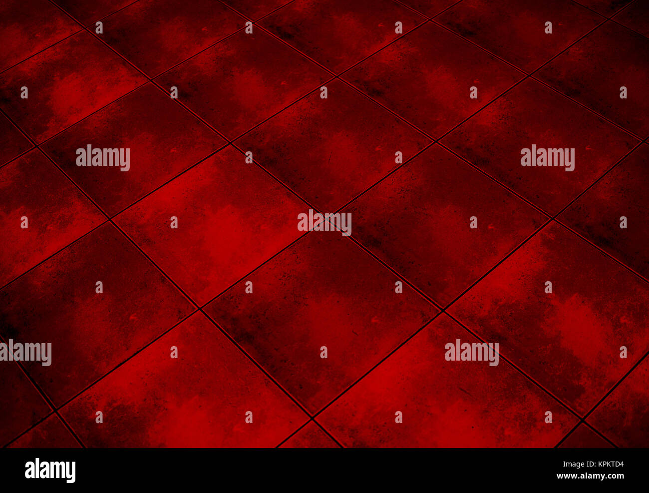 red grunge checkered marble floor pattern Stock Photo - Alamy