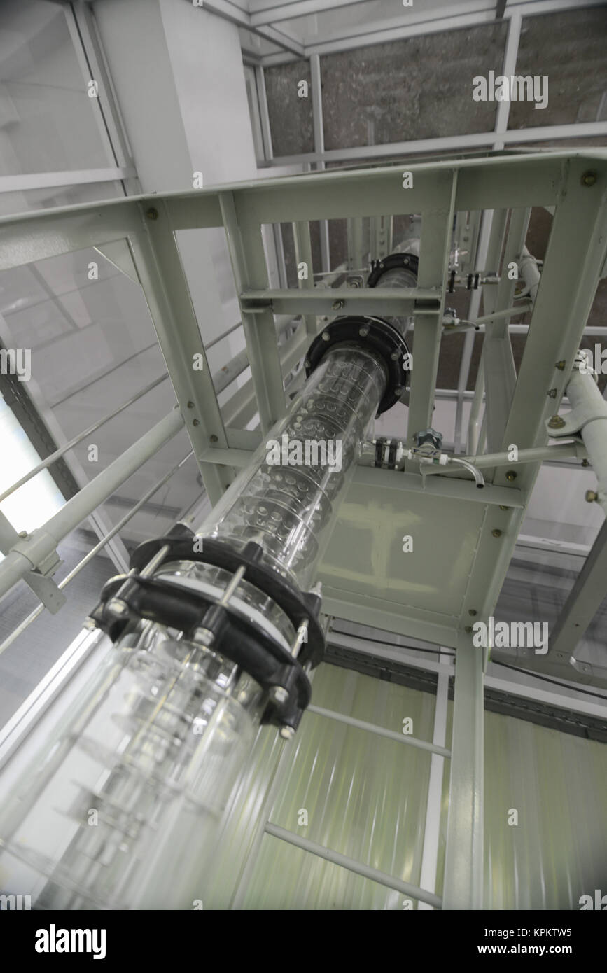 Tall extraction column in laboratory Stock Photo - Alamy