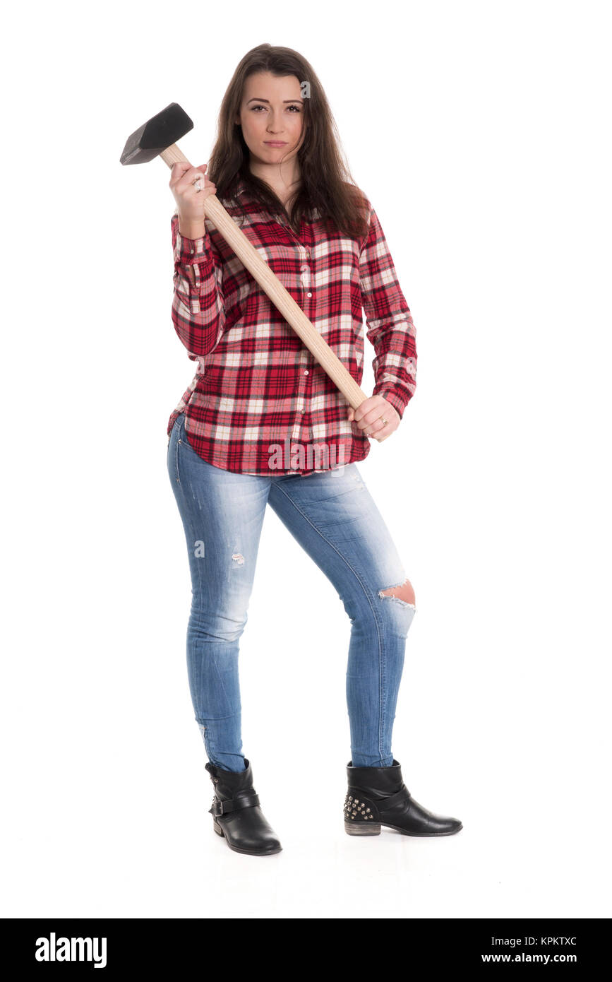 Woman sledge construction hi-res stock photography and images - Alamy