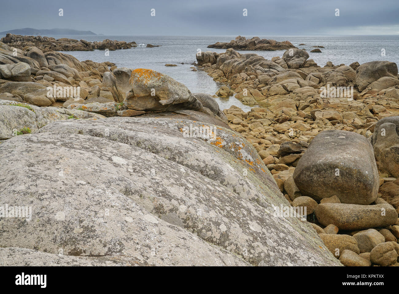 Beautiful landscape of Galicia, coastline close to O Grove, Spain ...