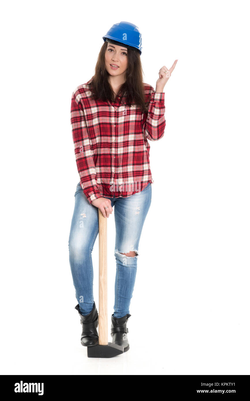 Woman sledge construction hi-res stock photography and images - Alamy