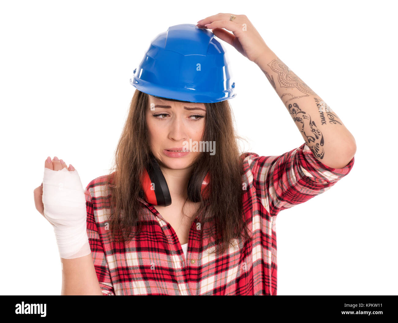 female artisan with a hand injury Stock Photo - Alamy