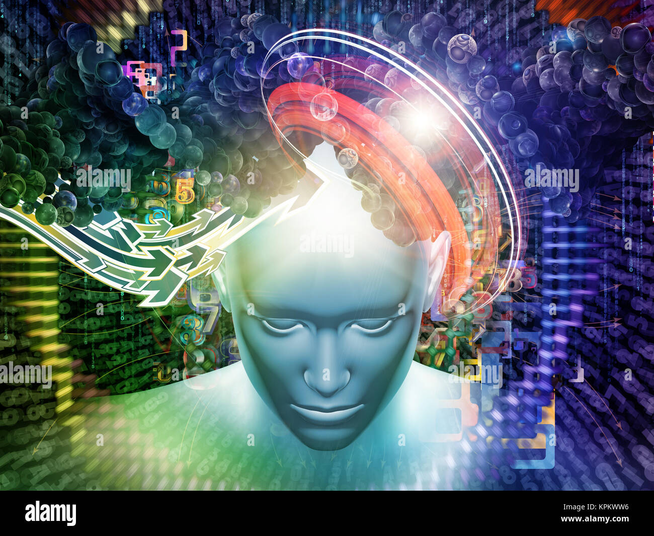 Modern Digital Thoughts Stock Photo - Alamy