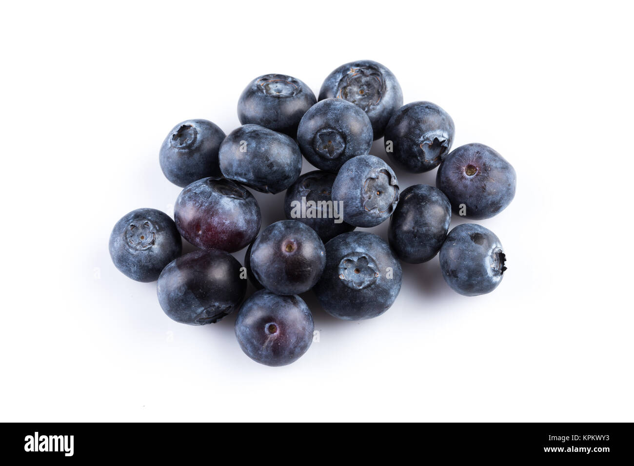 Blueberries on white background Stock Photo - Alamy