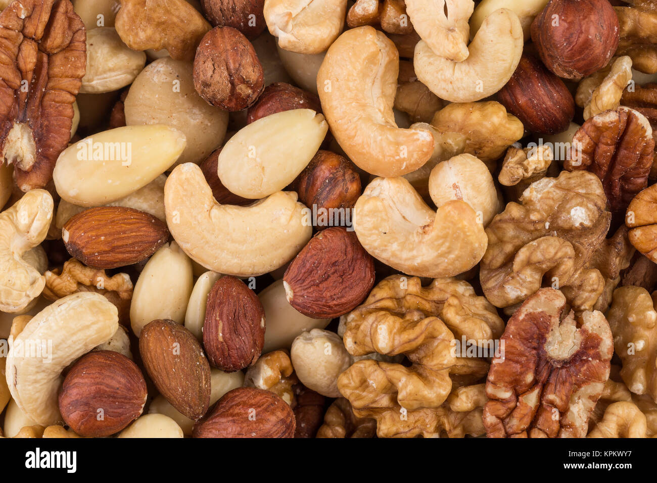 lot of different types of nuts Stock Photo - Alamy