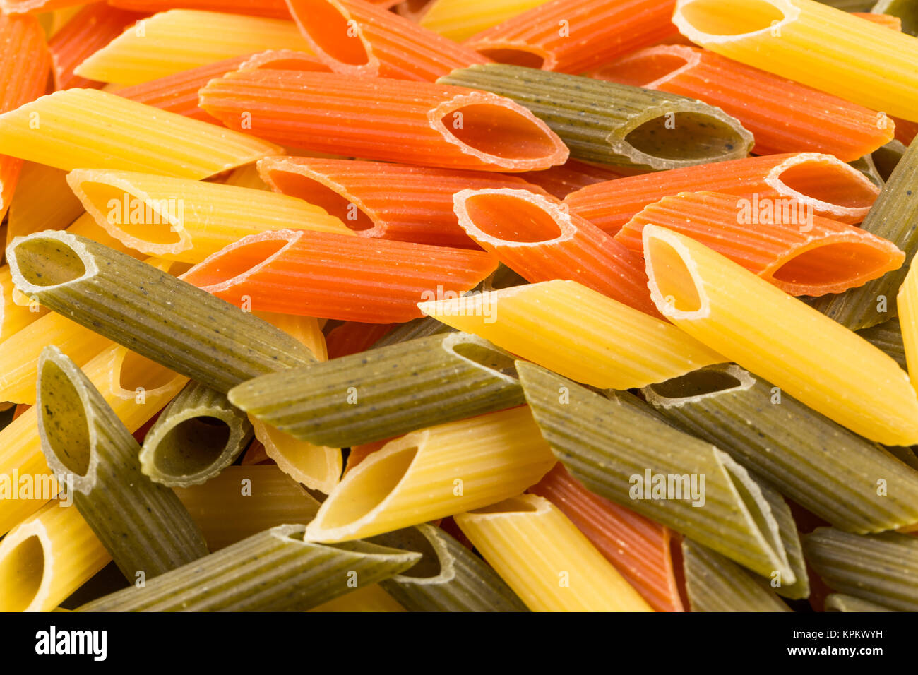 Three colour penne italian pasta hi-res stock photography and images ...