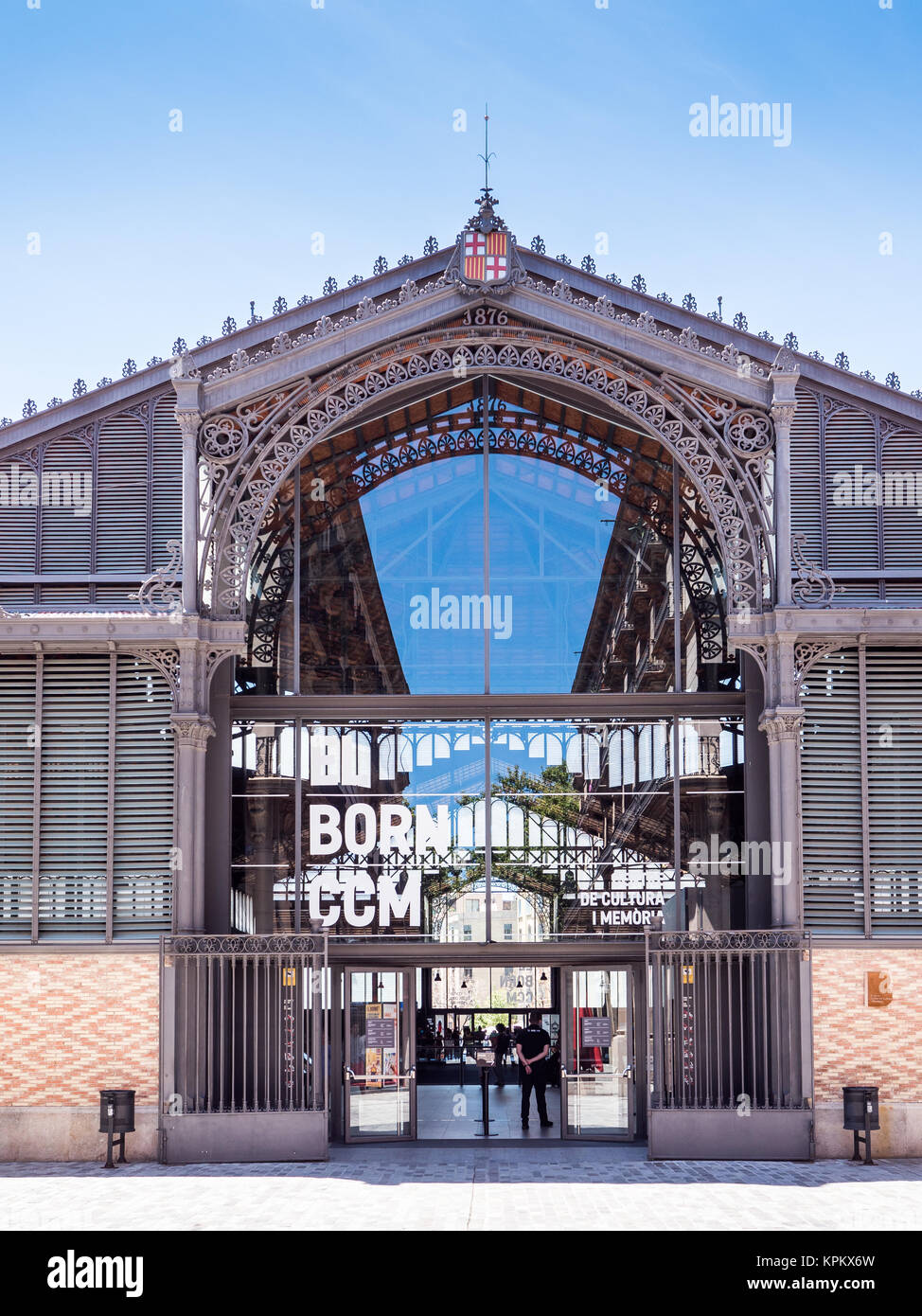Barcelona, Spain - June 19, 2016. Facade of the Mercat del Born (Born ...