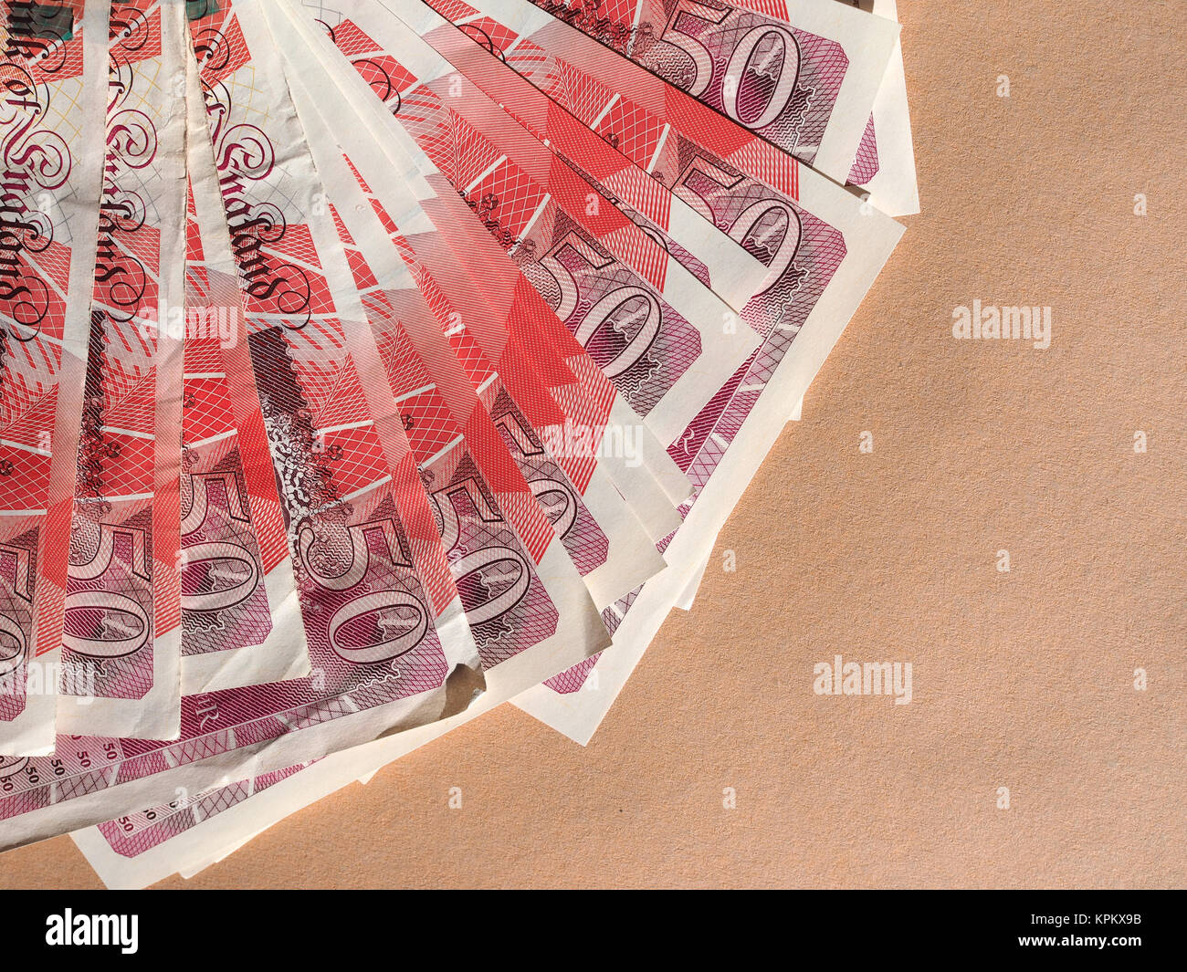 Fifty Pound notes Stock Photo - Alamy