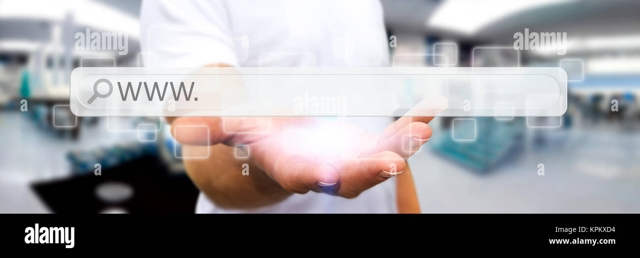 Man surfing on internet Stock Photo - Alamy