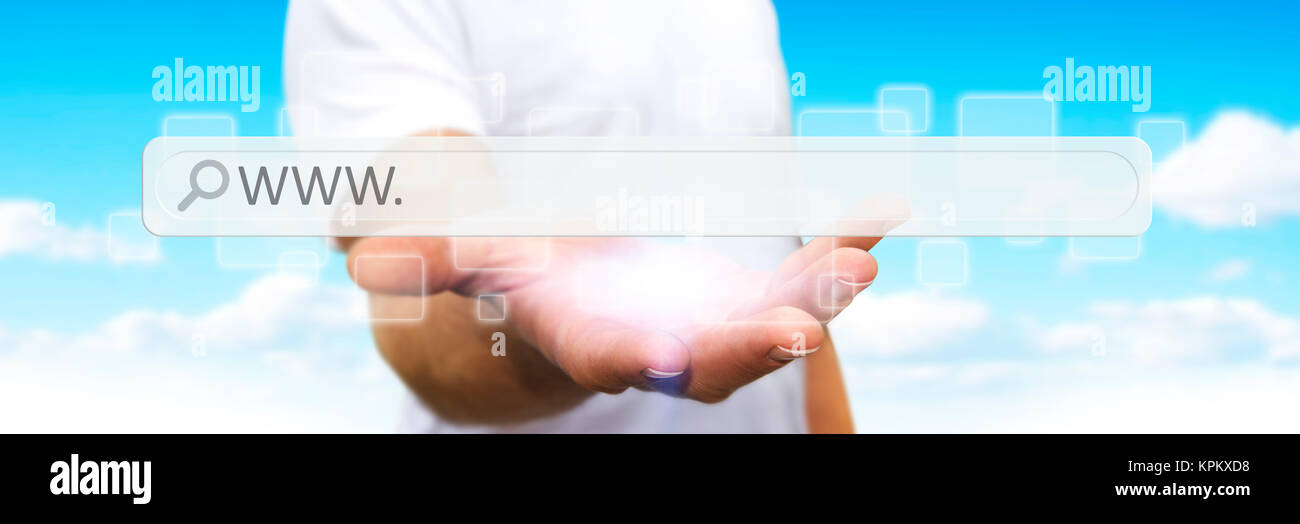 Man surfing on internet Stock Photo - Alamy