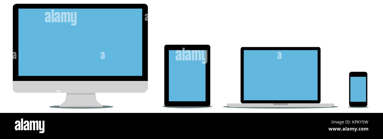 Modern digital tech device collection Stock Photo - Alamy