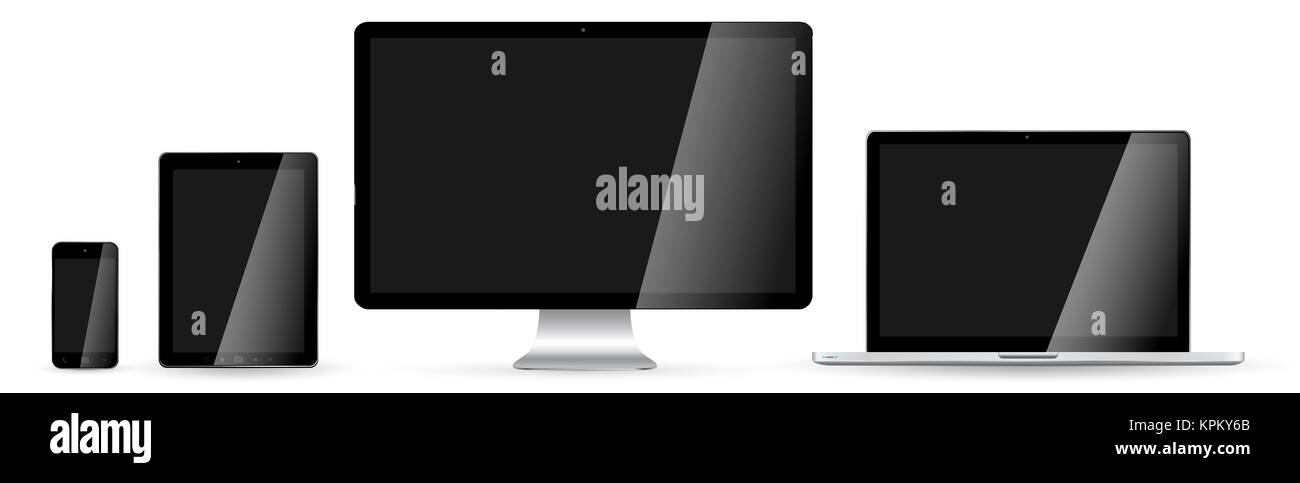 Modern digital tech device collection Stock Photo - Alamy