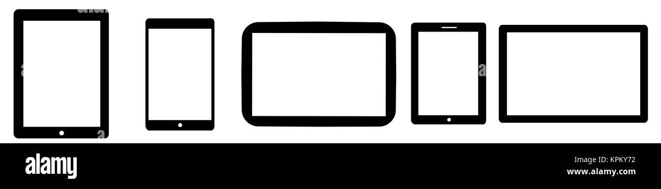 Modern digital tech device collection Stock Photo - Alamy