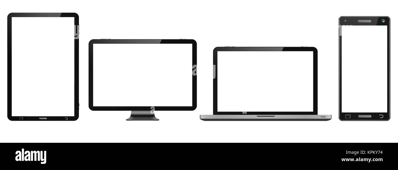 Modern digital tech device collection Stock Photo - Alamy