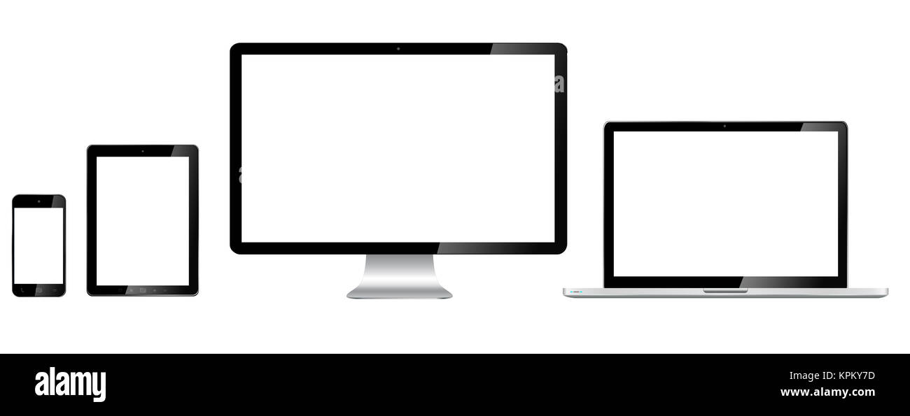 Modern digital tech device collection Stock Photo - Alamy