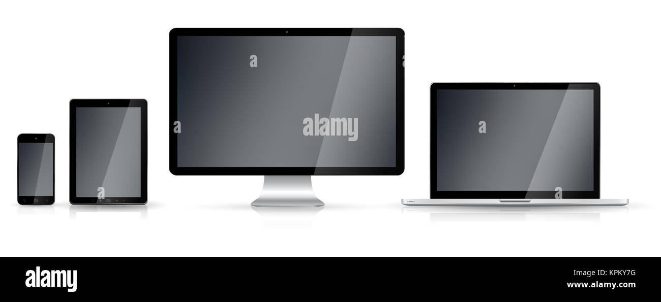 Modern digital tech device collection Stock Photo - Alamy